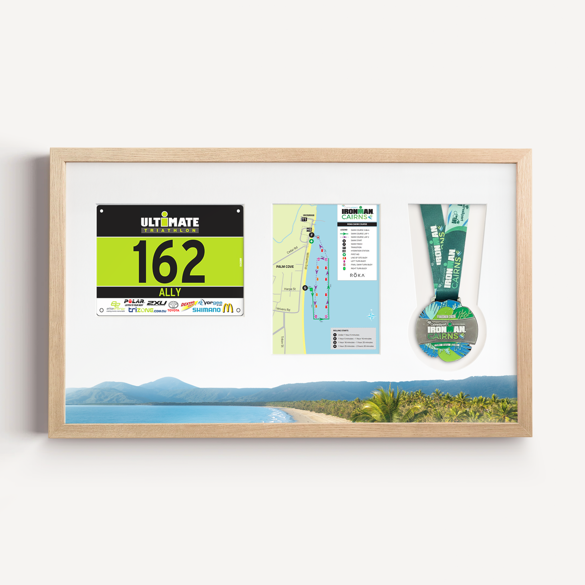 Cairns Medal, Race Map and Bib Display Frame - Official – Marathon ...